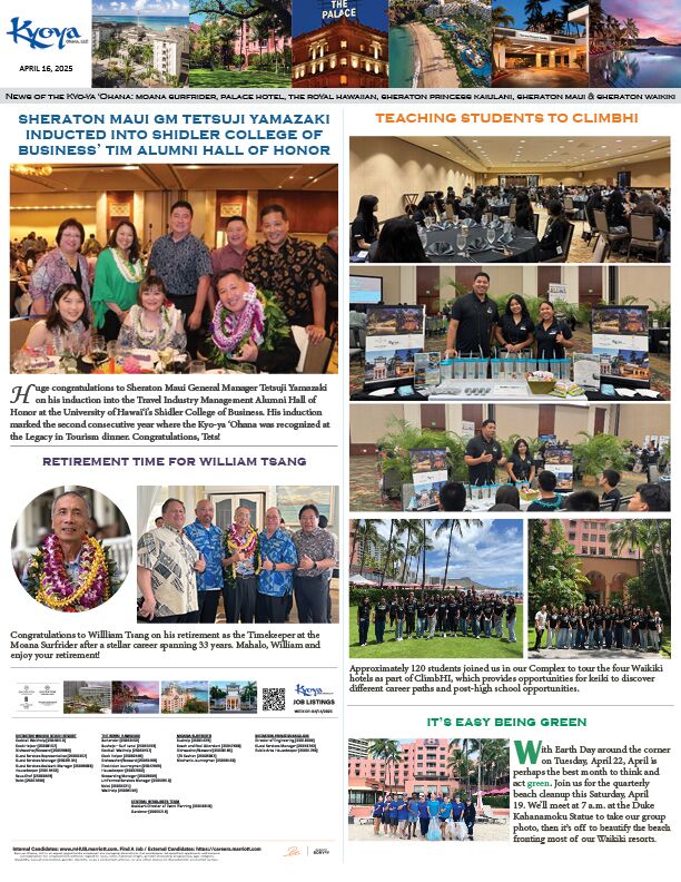 Kyo-ya Ohana Newsletter - Kyo-ya Hotels & Resorts